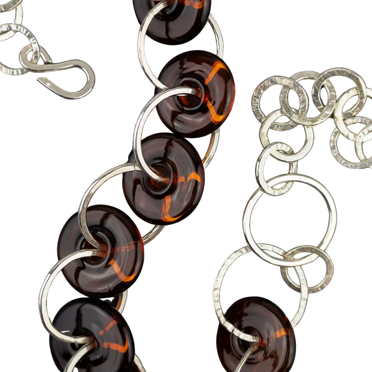 SaraBeth Post Amber Glass and Sterling Silver Chain Necklace – Store at ...
